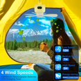 2 In 1 Portable Camping Fan with LED Lantern and Remote Control ...