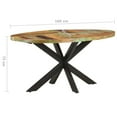 vidaXL Dining Table 63"x35.4"x29.5" Solid Reclaimed Wood - Walmart.com
