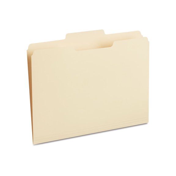 Staples Colored Top-Tab File Folders 3 Tab Kraft Letter Size 100/Pack ...