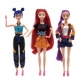 K-POP Girl Group PVC Figure Set, 3-Piece 7-inch Vinyl Figures with ...