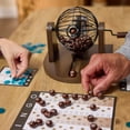 Solid Wood Bingo Game Set with Metal Cage, 75 Balls & 100 Markers ...
