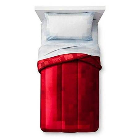 Minecraft Red Comforter and Sheet Set (Twin) – BrickSeek