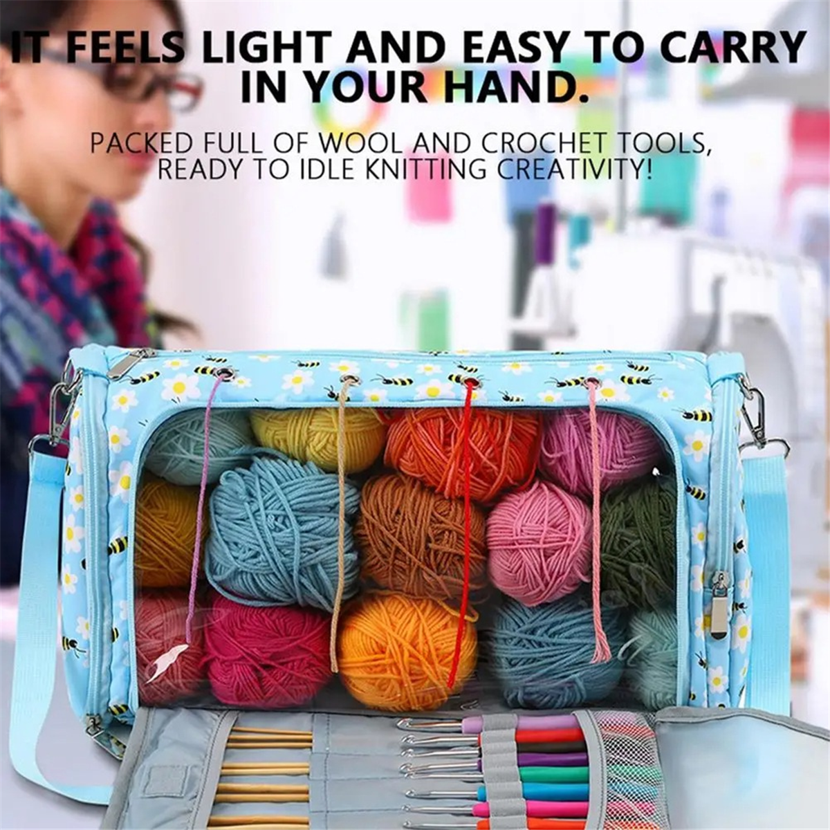 Click here for Unbranded Yarn Bags For Crocheting Yarn Bag Organi... prices