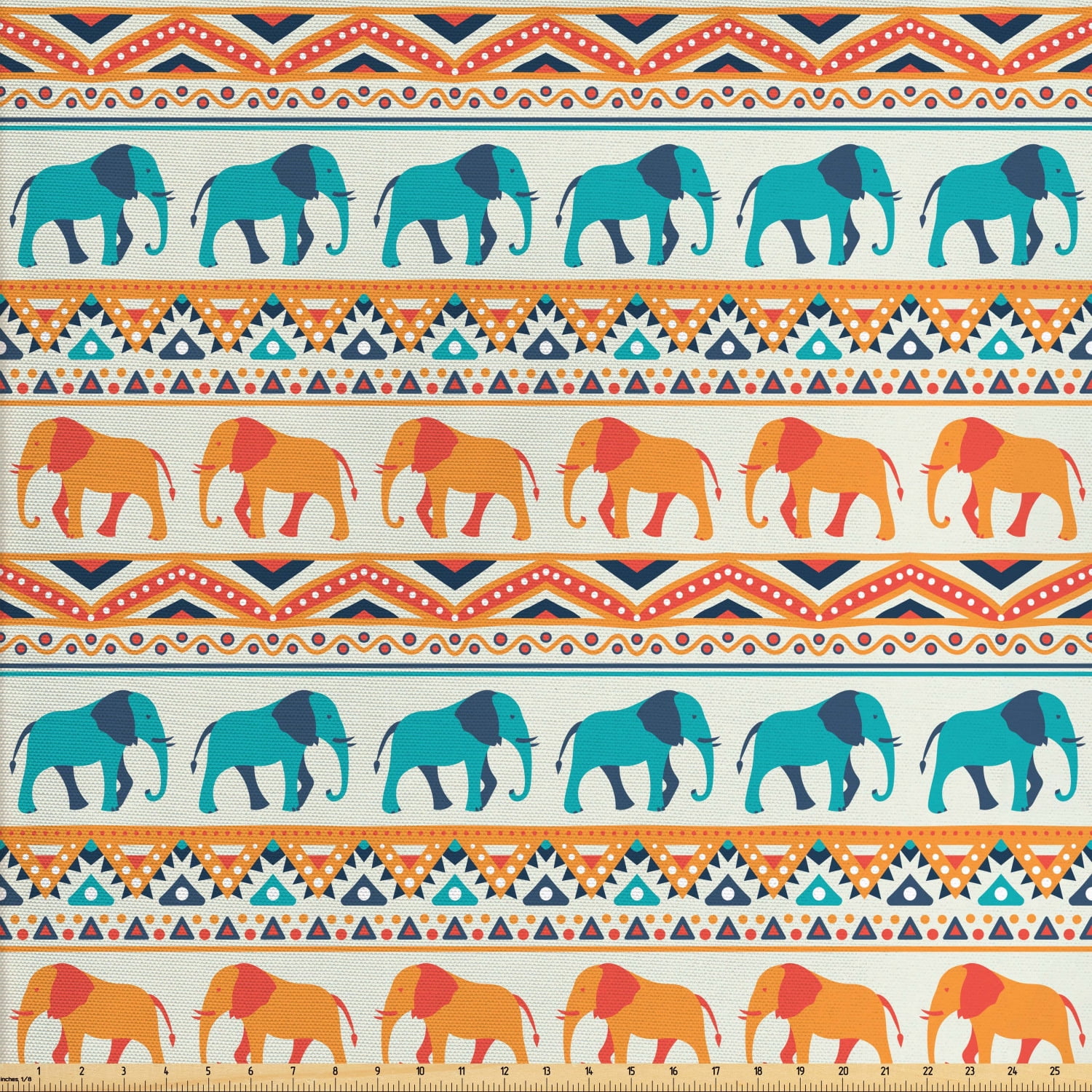 Elephant Print Upholstery Fabric