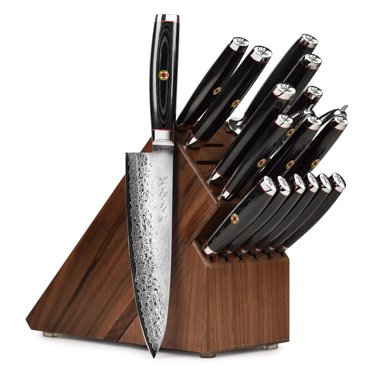 Enso SG2 18 Piece Walnut Knife Block Set - Made in Japan - Walmart.com