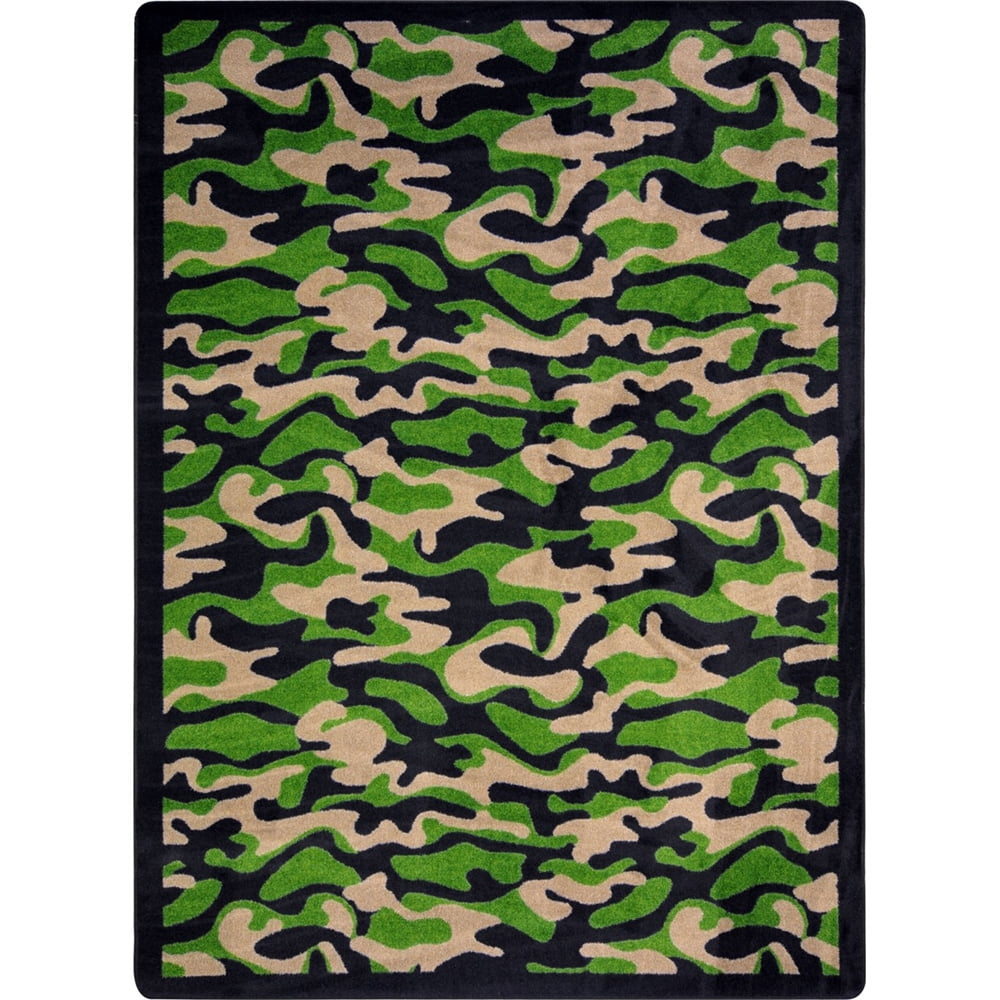 Kaleidoscope - Whimsical Area Rugs Funky Camo, 10'9" x 13'2", Dark Army ...