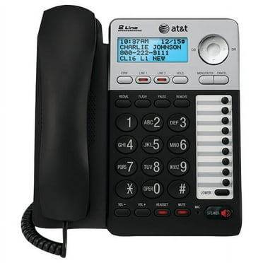 AT&T ML17928 Home Phone, 2-Line Corded Landline Speakerphone with ...