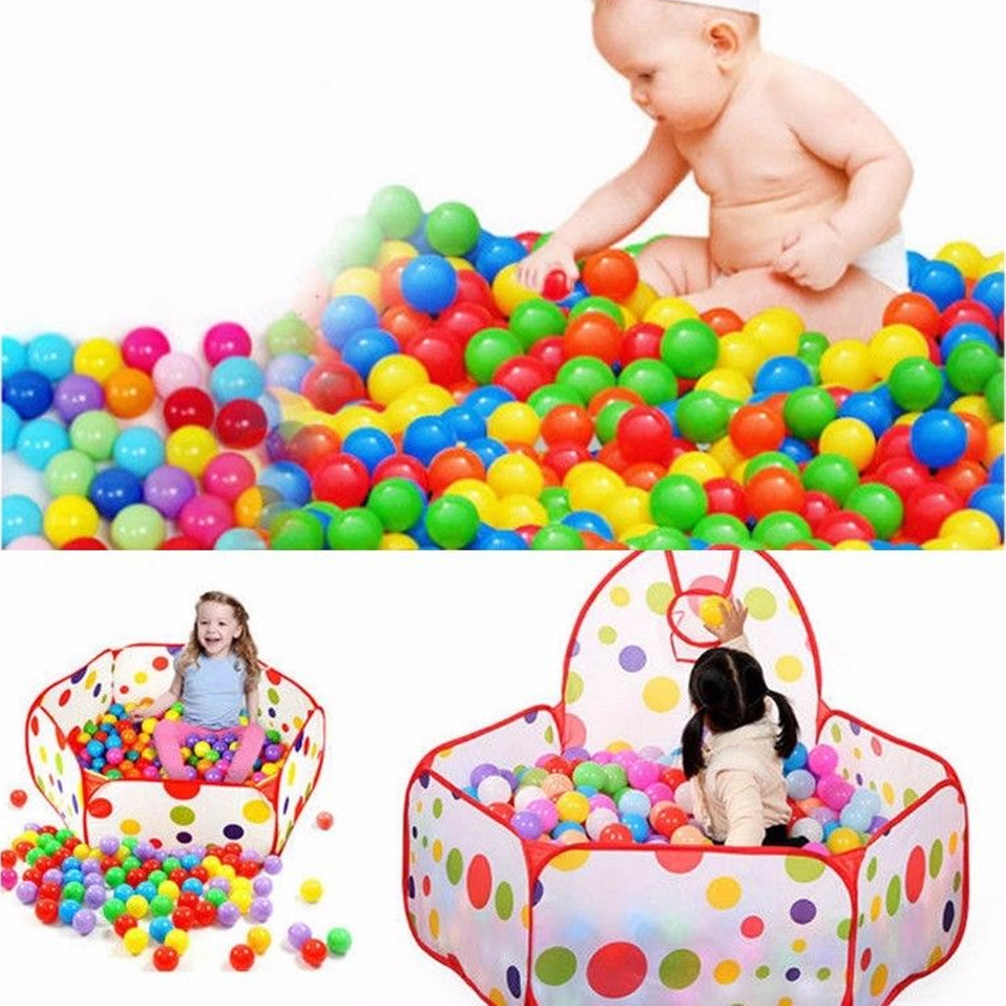DcoolMoogl 20/50/100Pcs Colorful Swim Pit Balls Soft Plastic Ocean Ball ...