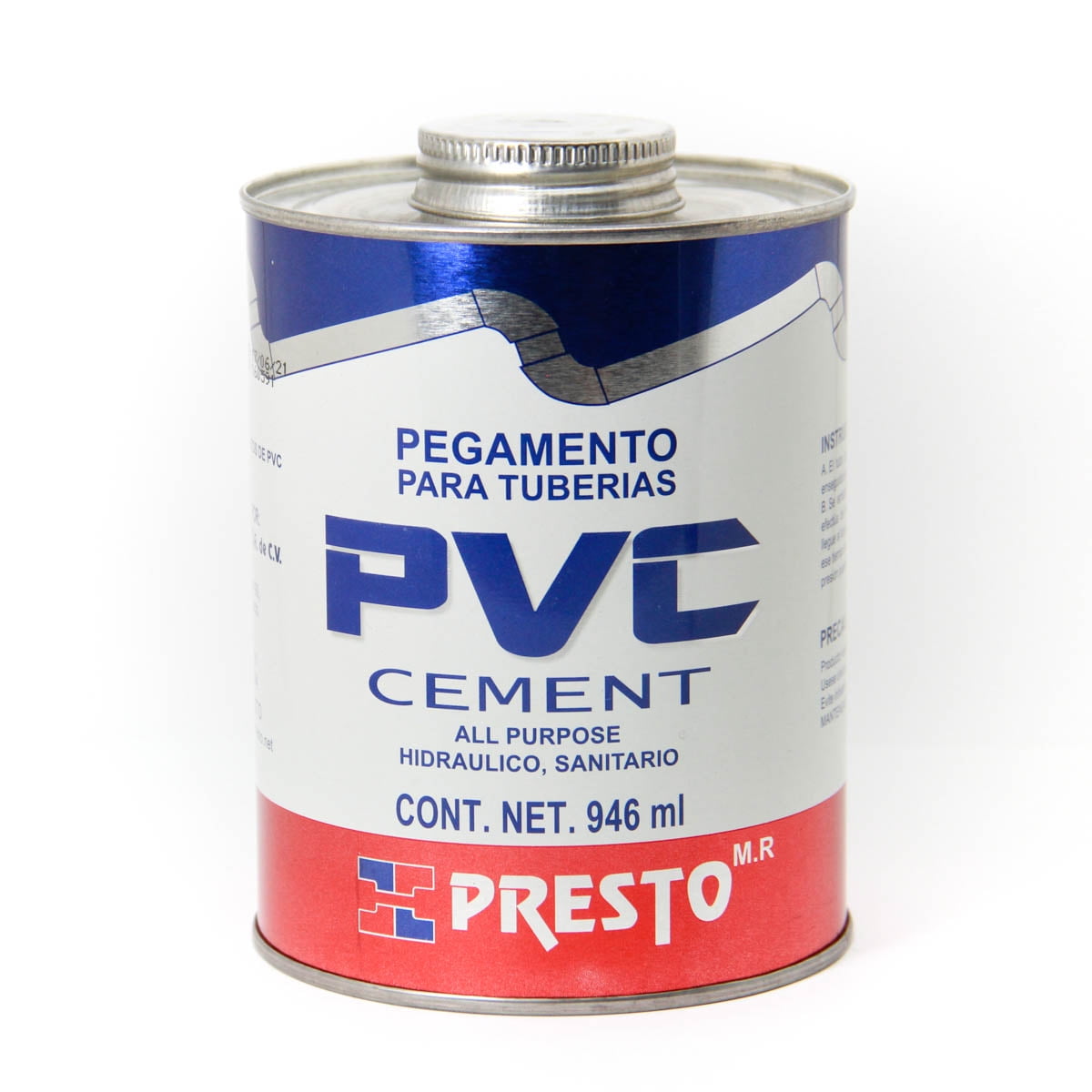 Pegamento Para Tuberias PVC Presto Cement 946ML | Bodega Aurrera en línea