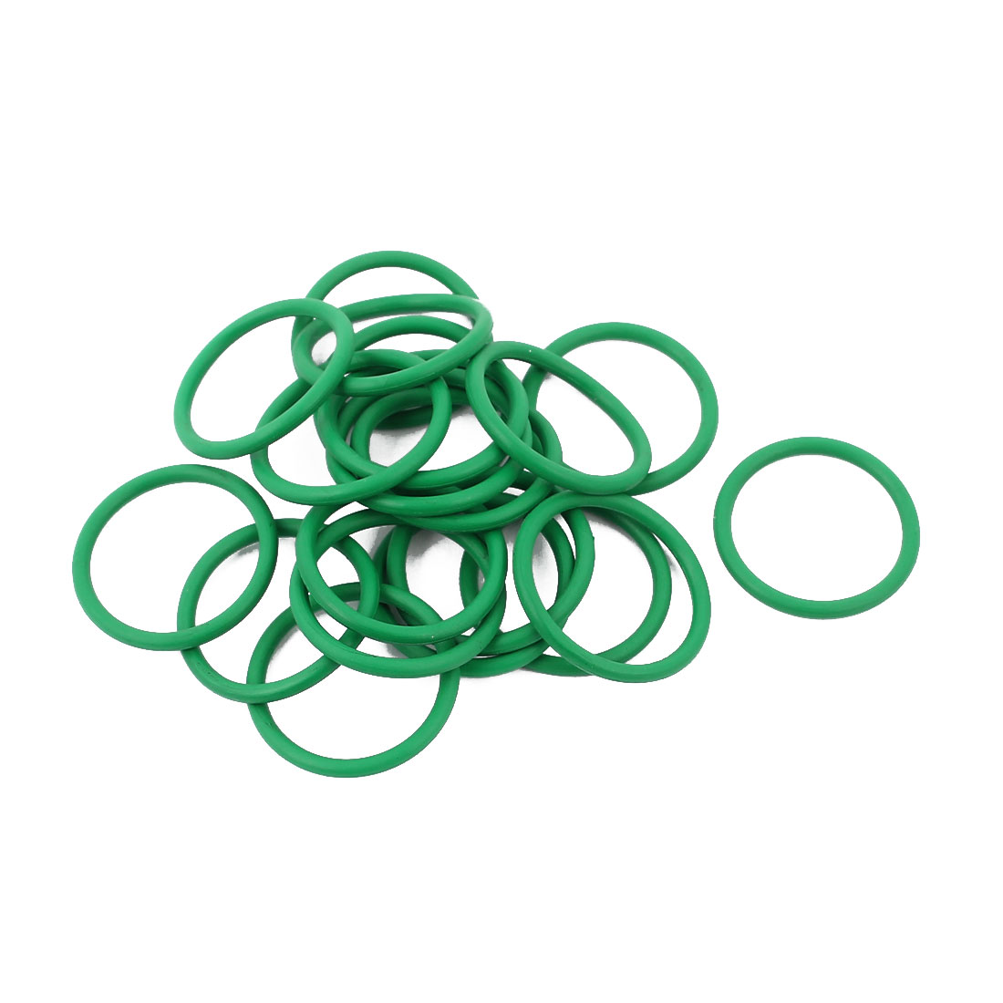 20pcs 1.5mm Thick Heat Resistant Mini Green O-Ring Rubber Sealing Ring ...