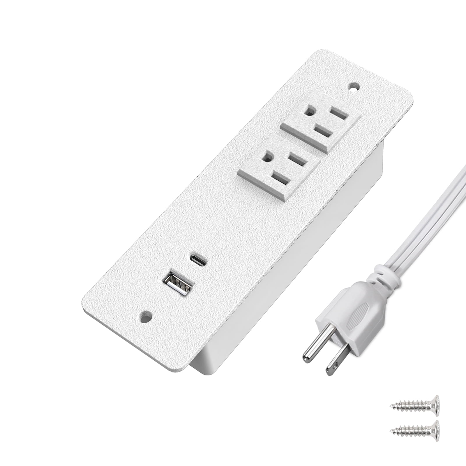 Recessed Power Strip with USB C 20W PD, Conference Flush Mount Desk ...