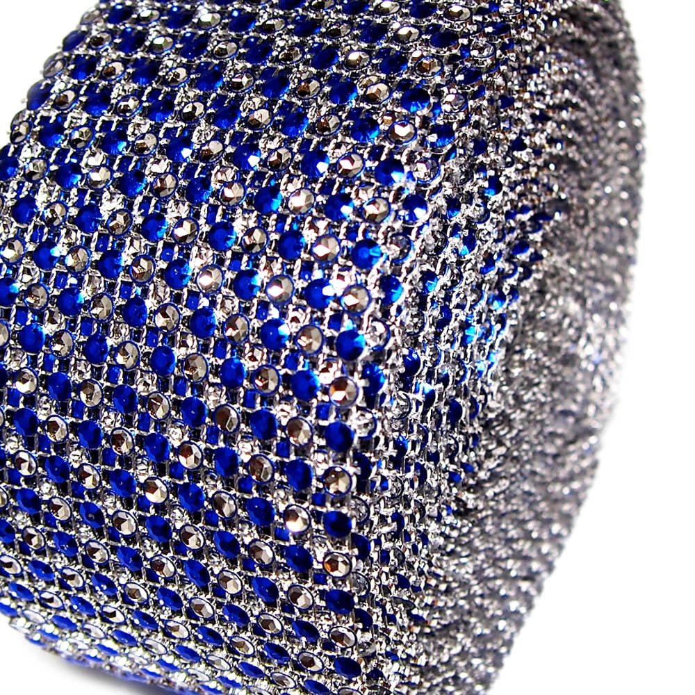 Two Tone Rhinestone Diamond Mesh Wrap Ribbon, 2-1/2-inch, 10-yard ...