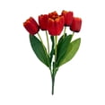 1Pc 7-Head Realistic Artificial Flower Bouquet, Lifelike Fake Tulips ...