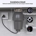 3/4 HP Garbage Disposal with Air Switch,Food Waste Disposer for Kitchen ...