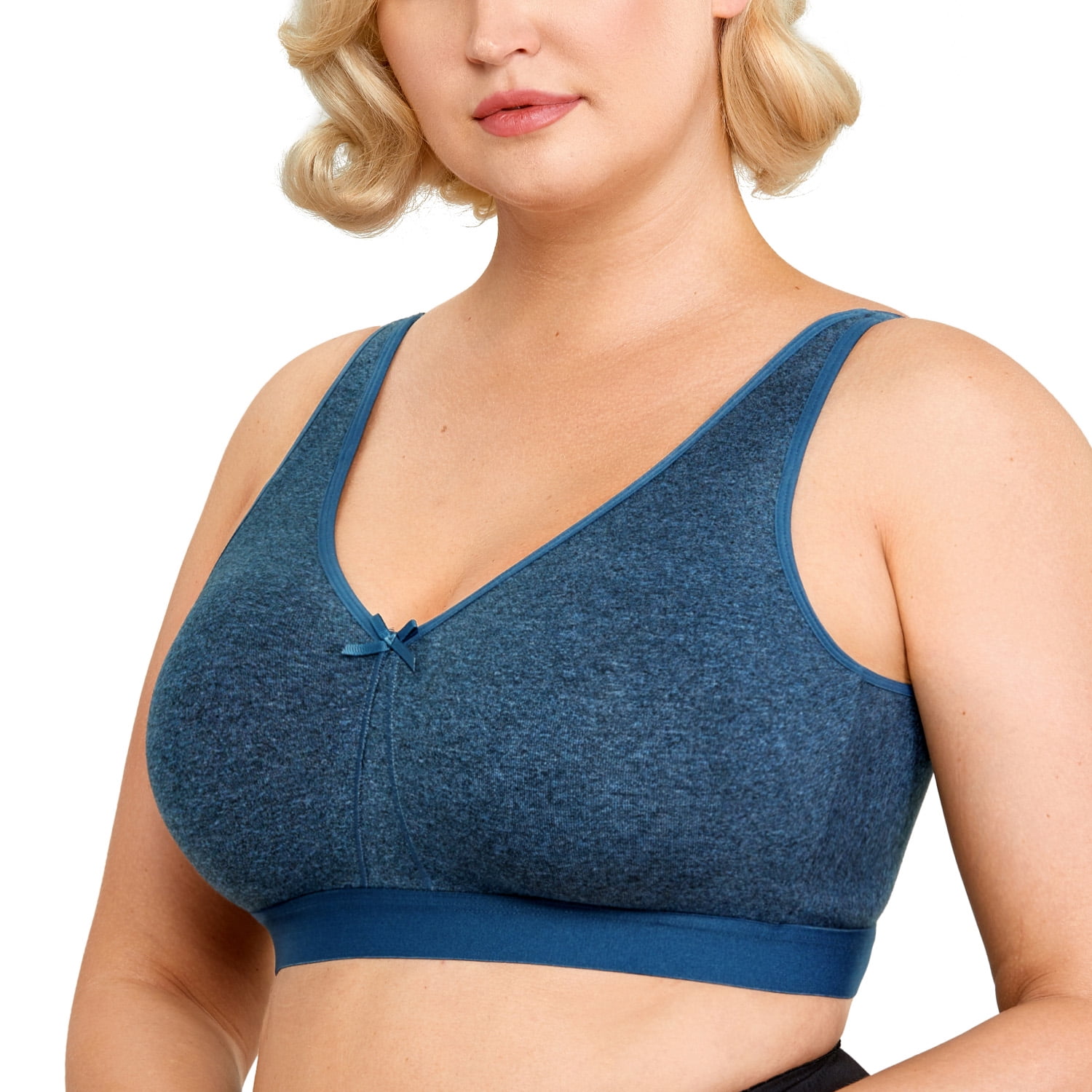 AISILIN Women's Plus size Wireless Seamless Sleep Bra Cotton Unlined Bralette Comfort Support ...