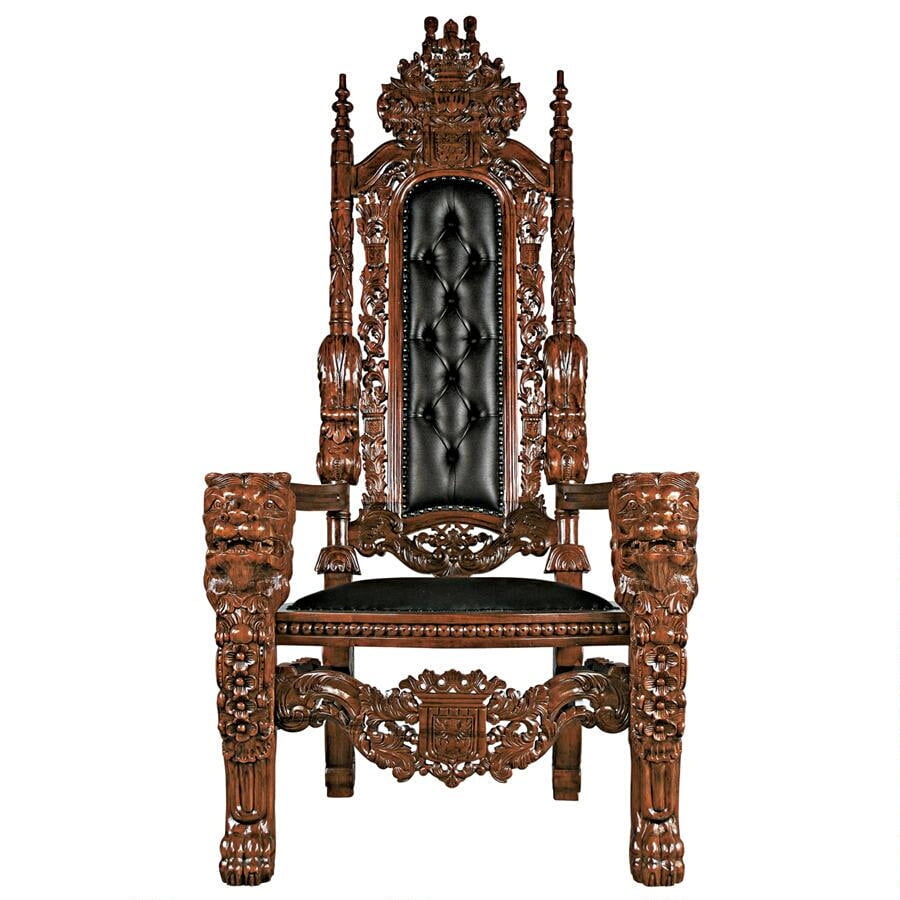 Design Toscano The Lord Raffles Leather Lion Throne Chair - Walmart.com