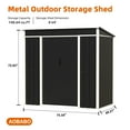 Aobabo Metal Outdoor Storage Shed, 6.3x4.1 FT Steel Utility Tool Shed ...