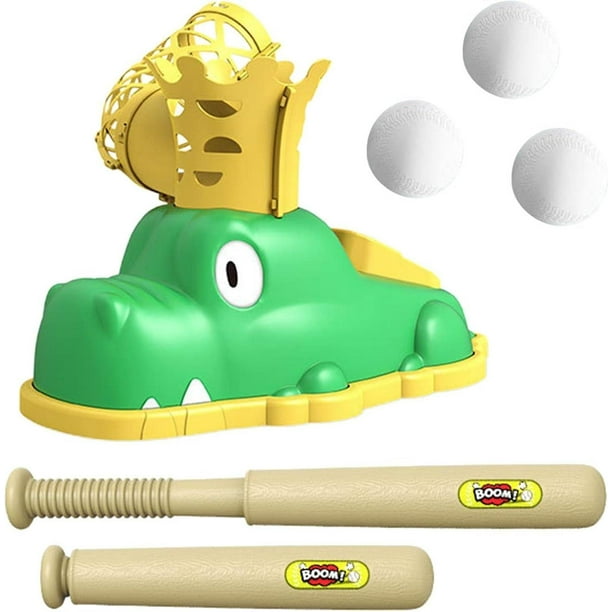 Baseball Pitching Machine for Kids, Alligator Design Pitching Machine ...