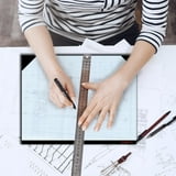 AUKSales TOP Sturdy Graph Desk Pad 22"x17" 4x4 Quad Grid, 50 Sheets ...