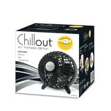 Chillout 6" USB Personal Desk Fan with USB Adaptor, Black ...