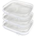 3-Pack Clear Hard Plastic Zipper Case – Double Zippers, Portable Travel ...