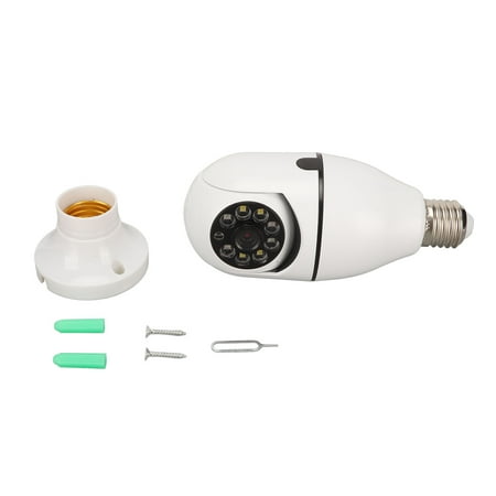 Light Bulb Camera, Light Socket Security Camera 1080P 2.4GHz WiFi For ...