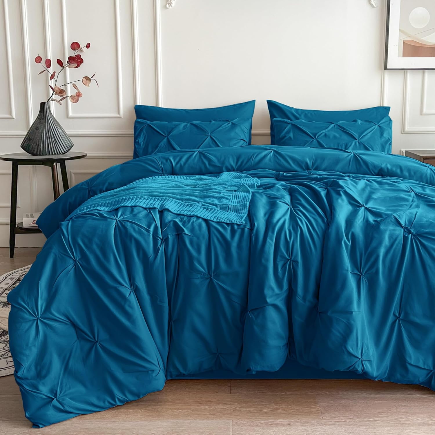 Click here for Unbranded Queen Comforter Set 7 Pieces Pinch Pleat... prices