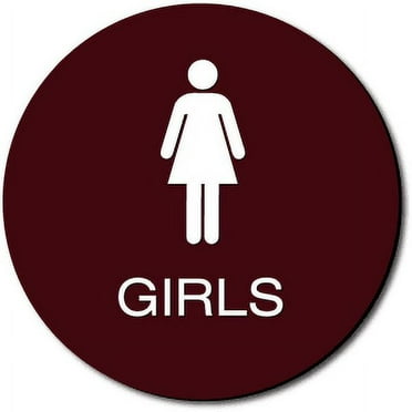 California Unisex RESTROOM Door Sign-Brown / White (4 Units) - Walmart.com