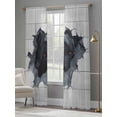 Black Broken Wall Sheer Curtains for Living Room Bedroom Modern ...