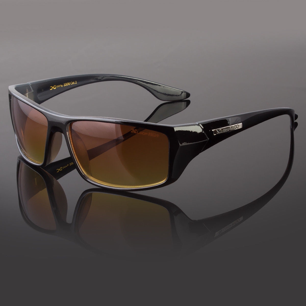 SPORT WRAP HD NIGHT DRIVING VISION SUNGLASSES ORANGE HIGH DEFINITION ...