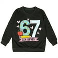 Byoo Big Girls 67 Number Printing Sweatshirt Lightweight Round Neck ...