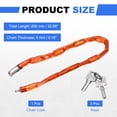 Bike Chain Lock, (33 Inch, Red) (1 Pcs), Manganese Steel Anti-Theft ...