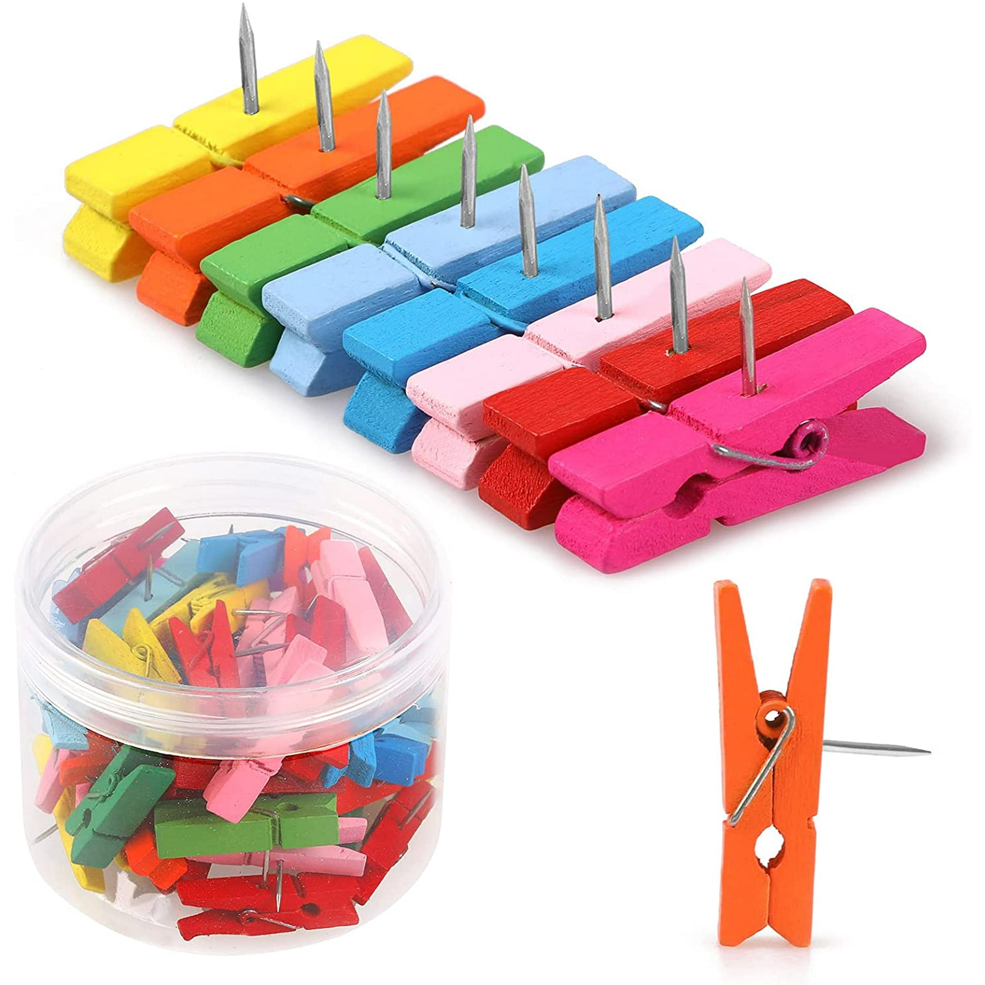 Click here for Xiang Colorful Push Pin With Wooden Clips  Durable... prices