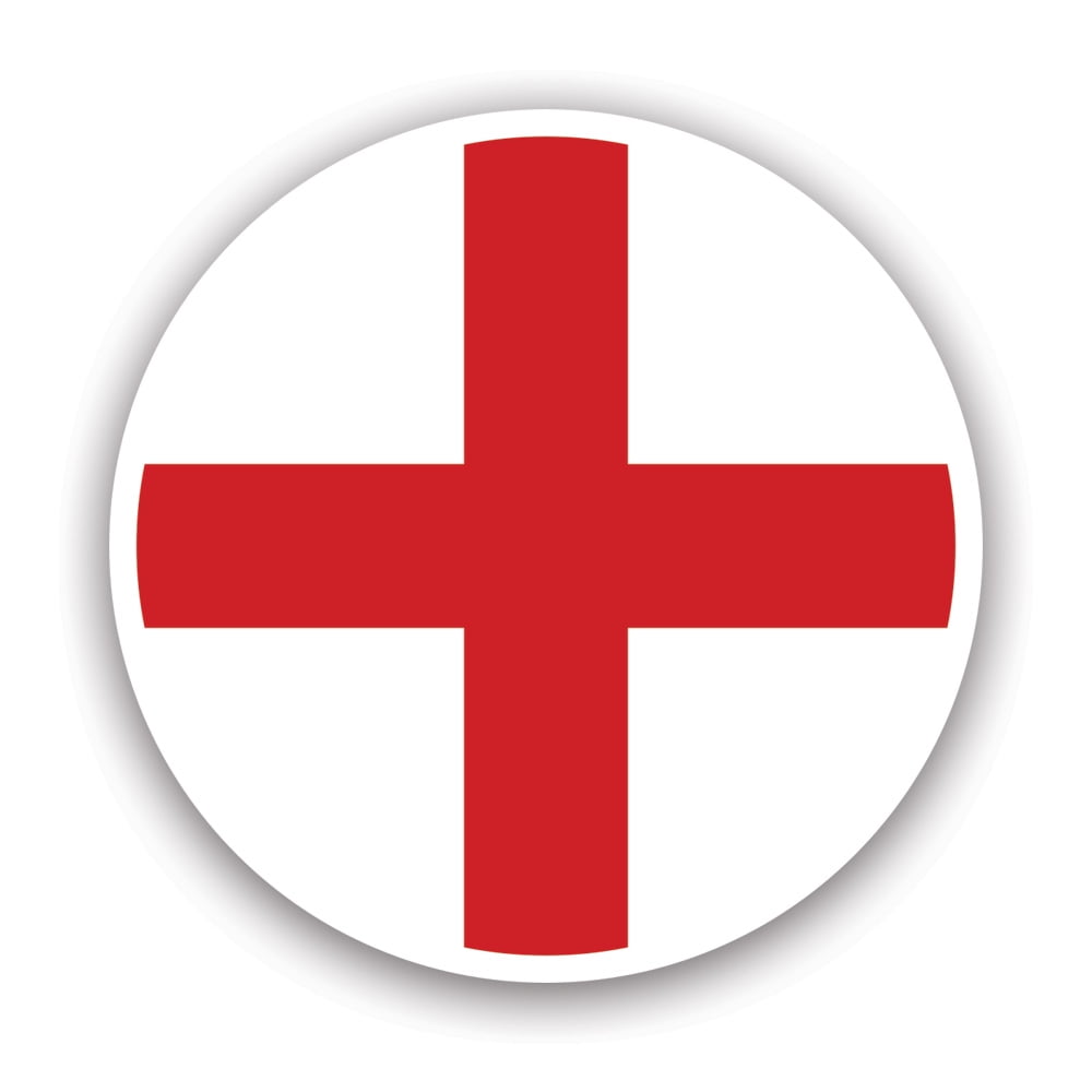 Round English Flag Sticker Decal - Self Adhesive Vinyl - Weatherproof ...