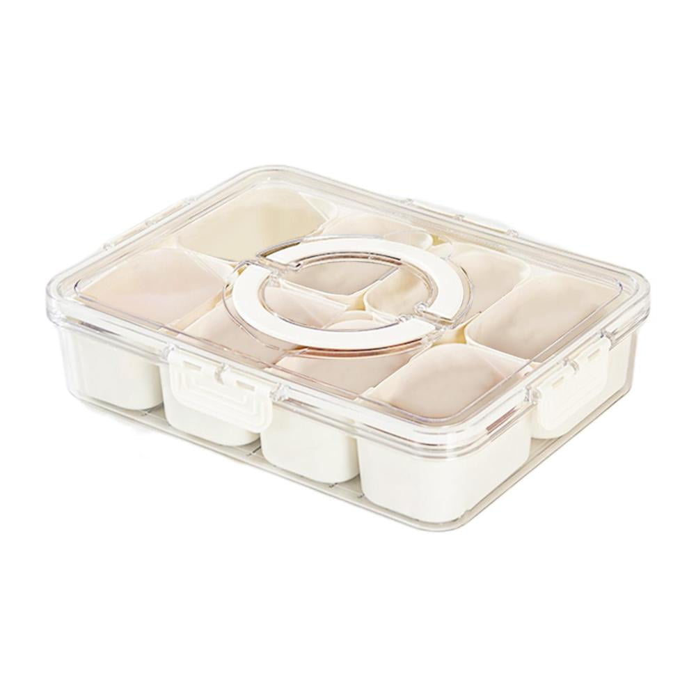 Snackle Box With Handle | Divided Portable Snack Platters | Clear ...