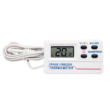 Geevon Small Digital Refrigerator Thermometer 2 Pack, IP65 Waterproof ...