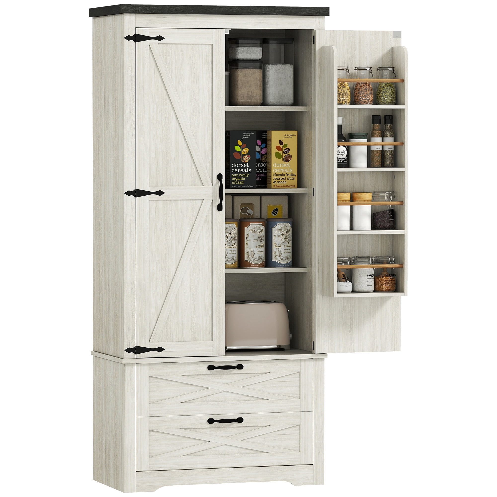 Click here for Homcom 64 Kitchen Pantry Cabinet Storage Cabinet W... prices