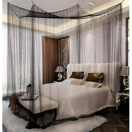 Black And White Installation-free Universal Bedroom Bed Mosquito Net ...