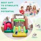Costway Farm Themed Inflatable Castle Kids Bounce House w/ Double ...
