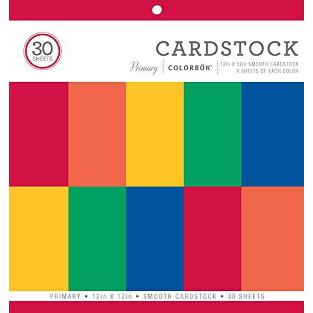 Colorbok Smooth Cardstock Paper Pad, Primary, 12" X 12" - Walmart.ca