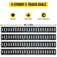 VEVOR E-Track Tie Down Rail Kit 18PCs 5' E Track Rails Enclosed Cargo ...
