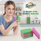 Cleaning Scrub sponge by Scrub-it -Assorted Colors - Non-Scratch -12 ...