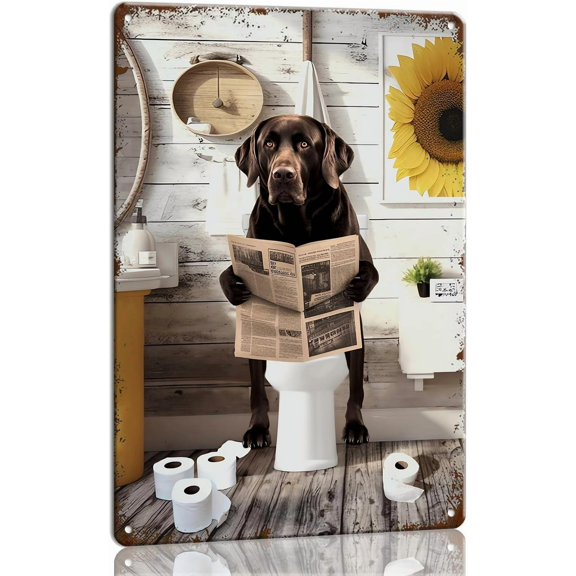 Click here for Aocisuki Funny Labrador Retriever Dog Bathroom Wal... prices