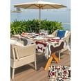 60x102 Rectangle Tablecloth, Dog Paw Print Outdoor Tablecloth with ...