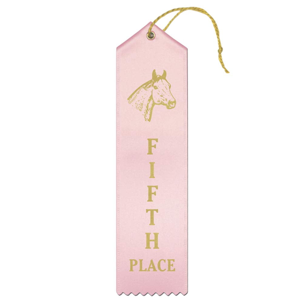 RibbonsNow Horse Show 5th Place Ribbons – 50 Pink Ribbons with Card ...