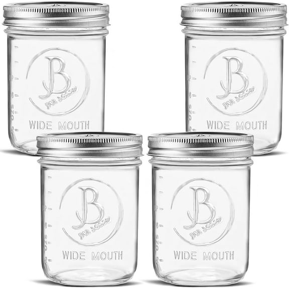 Blue Mason Jars Wide Mouth,6 Pack Cobalt Blue Colored Mason Jars 32 oz ...