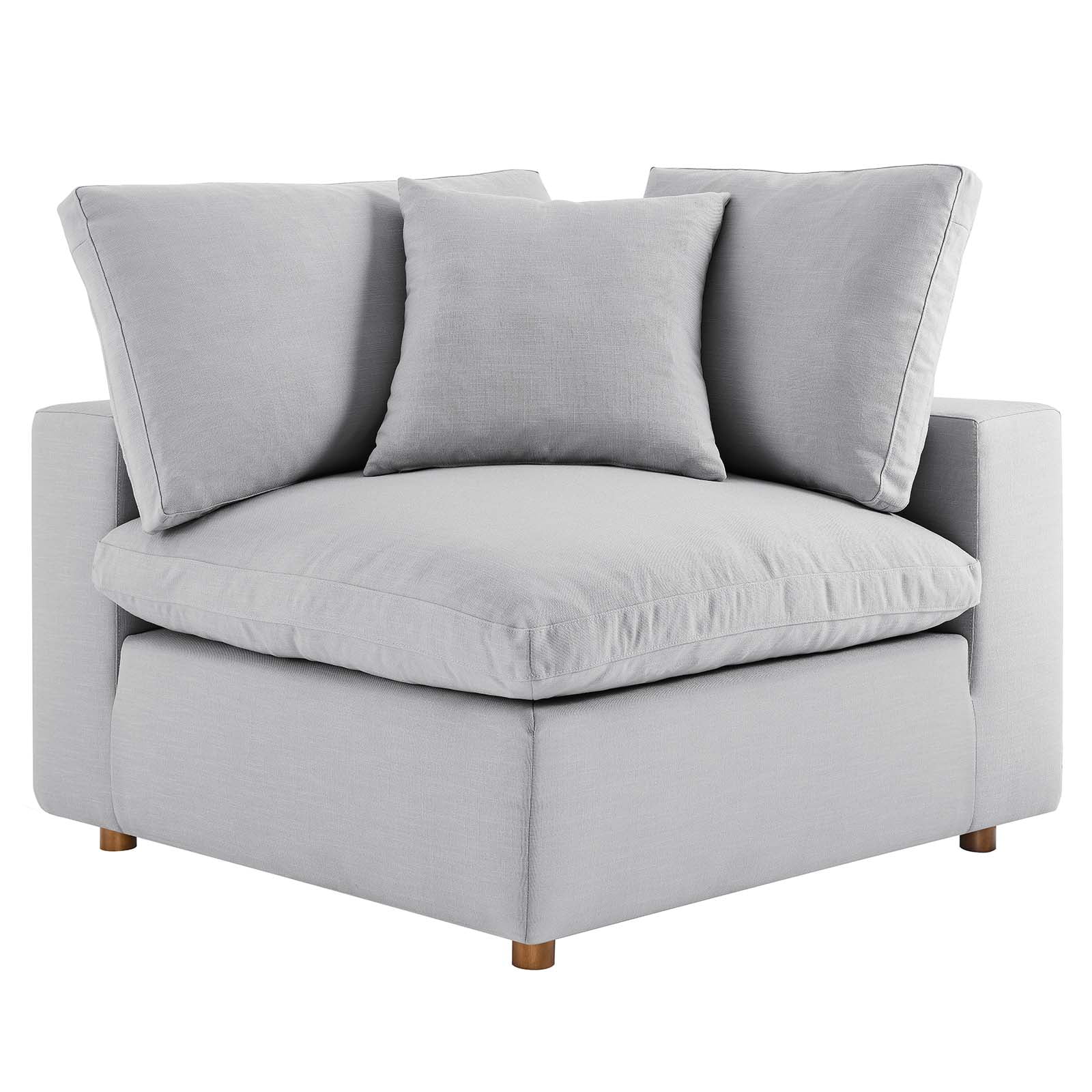 Modular Sofa Corner Chair, Grey Gray, Fabric, Modern Contemporary ...