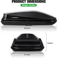 VISRACK Large Hard Shell Carriers Rooftop Cargo Box, w/ Key Lock, 62 (L ...
