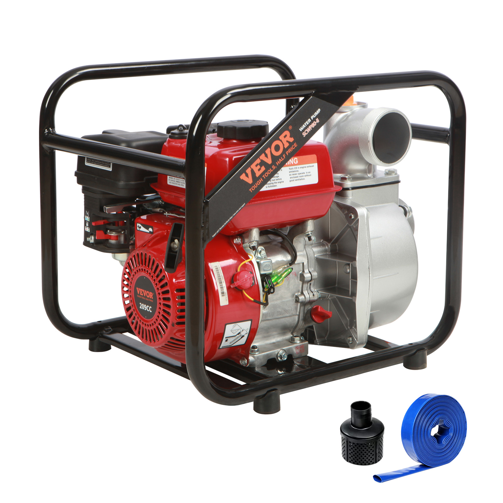 4-Stroke 132 GPM 2 Inch 7 HP Gas Powered Portable Water Pump - Walmart.com