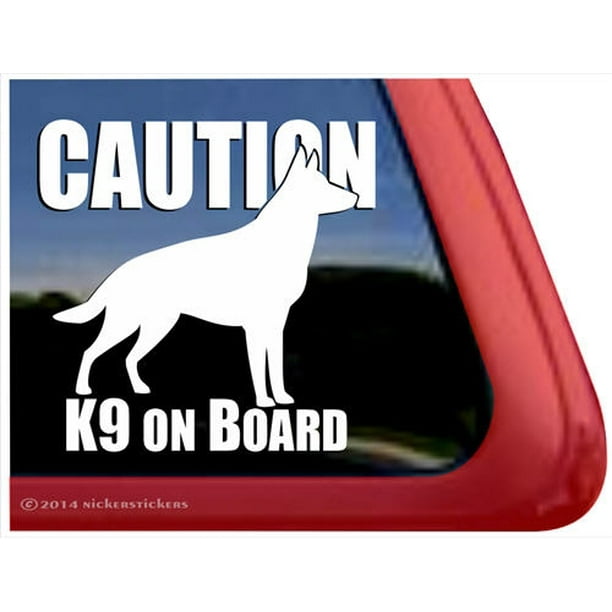CAUTION K9 On Board | German Shepherd Guard Dog Vinyl Adhesive Window ...